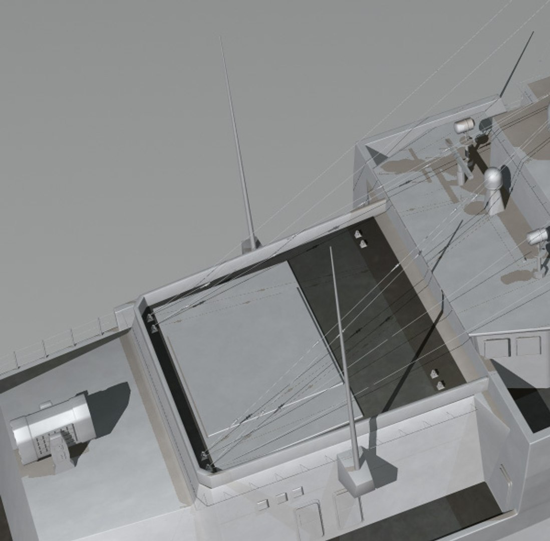 F124 Sachsen Class Frigates 3d Model
