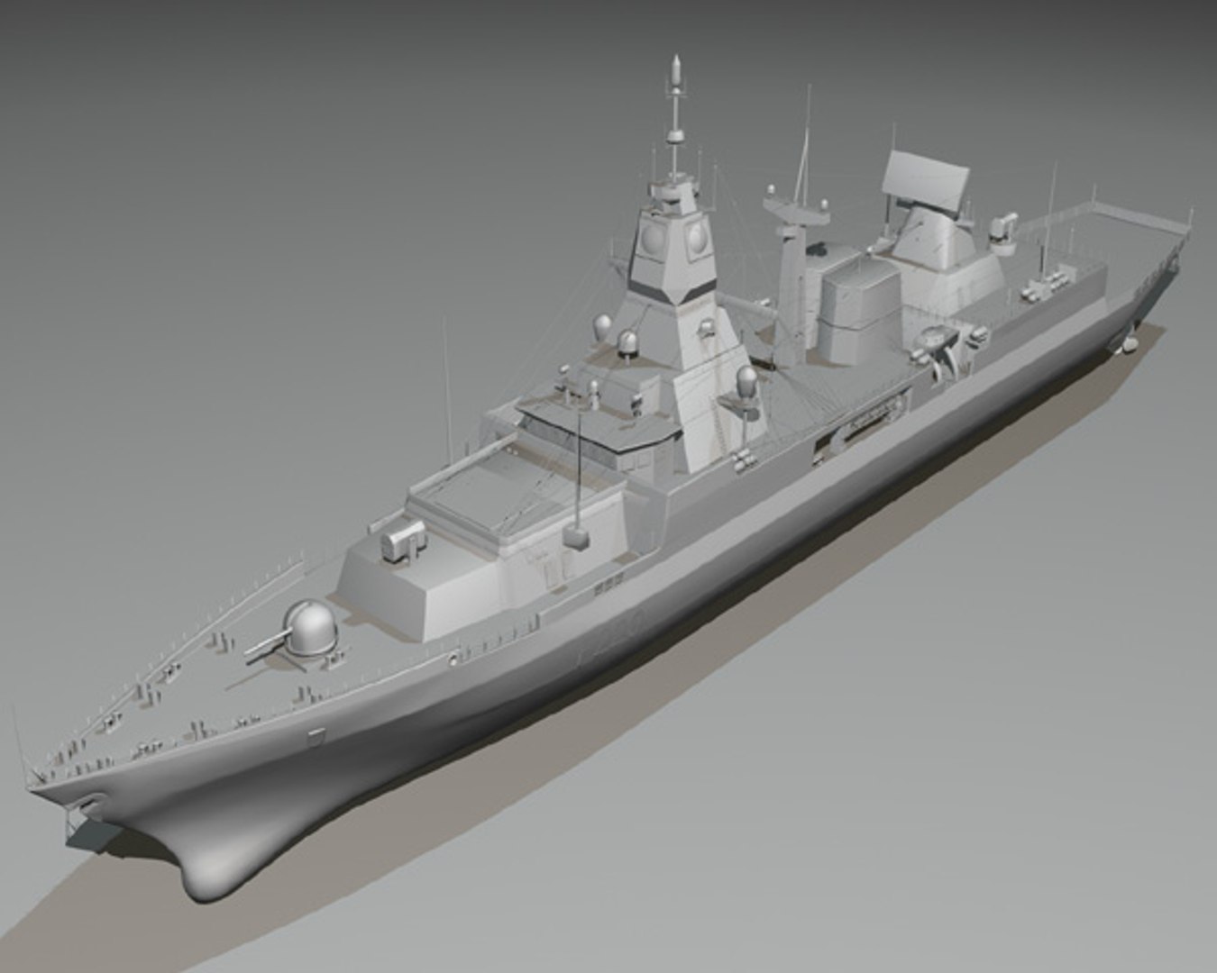 F124 Sachsen Class Frigates 3d Model