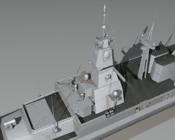 f124 sachsen class frigates 3d model