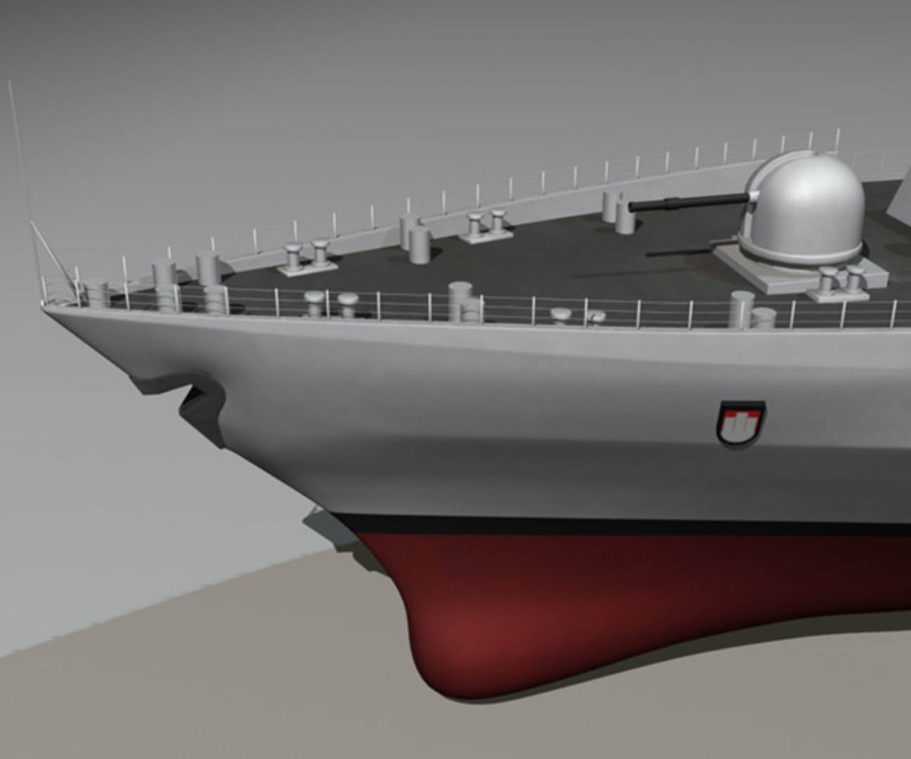 F124 Sachsen Class Frigates 3d Model