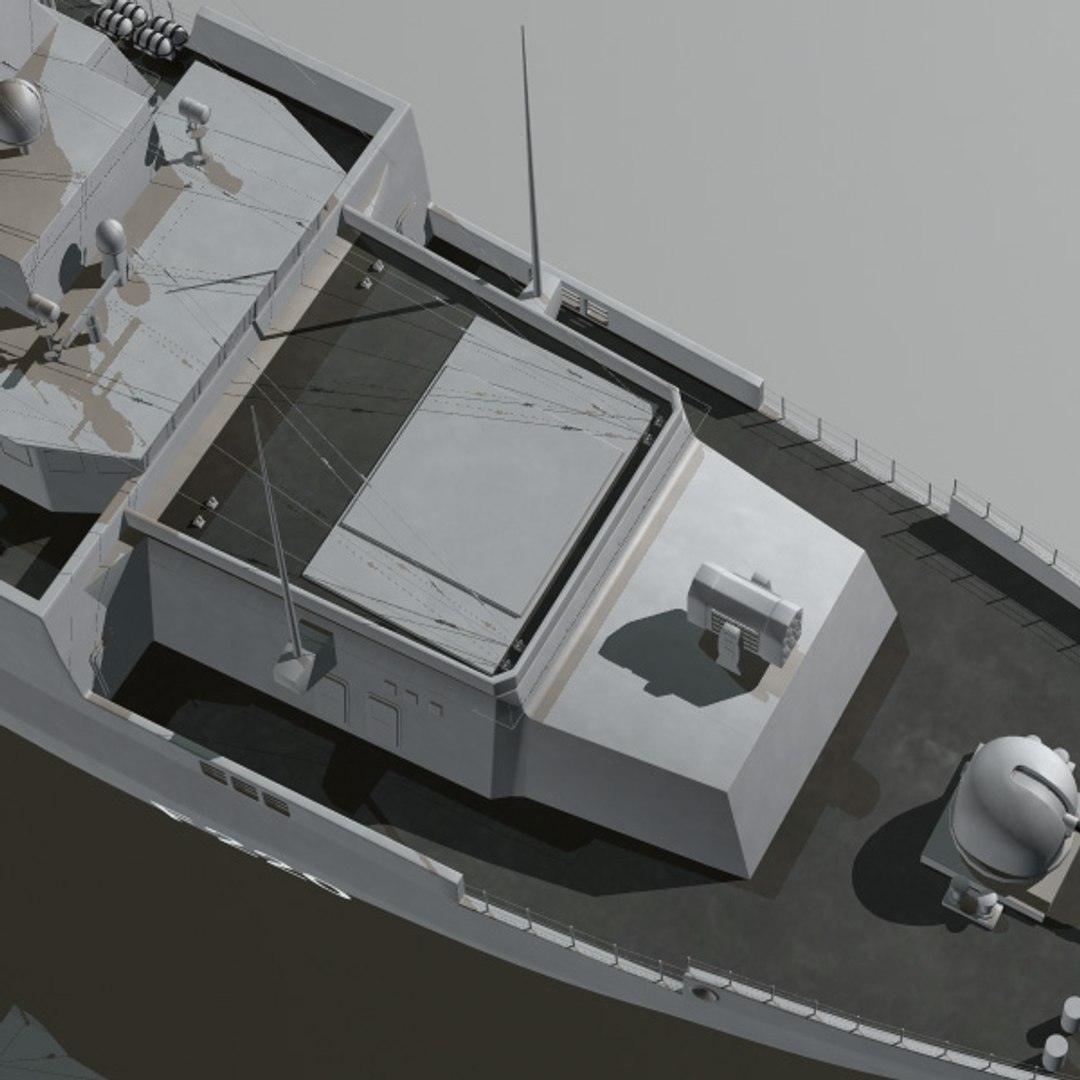 F124 Sachsen Class Frigates 3d Model