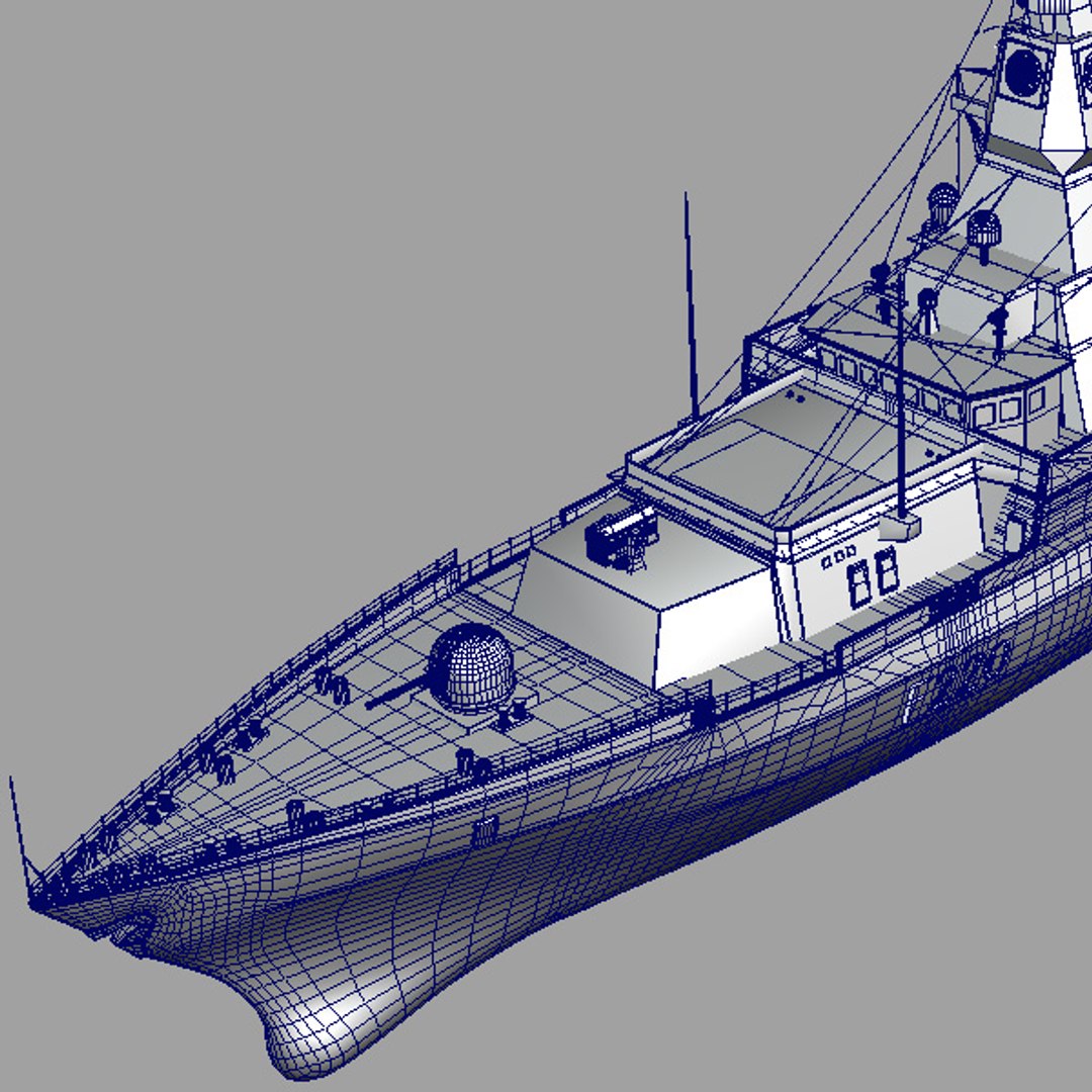 F124 Sachsen Class Frigates 3d Model