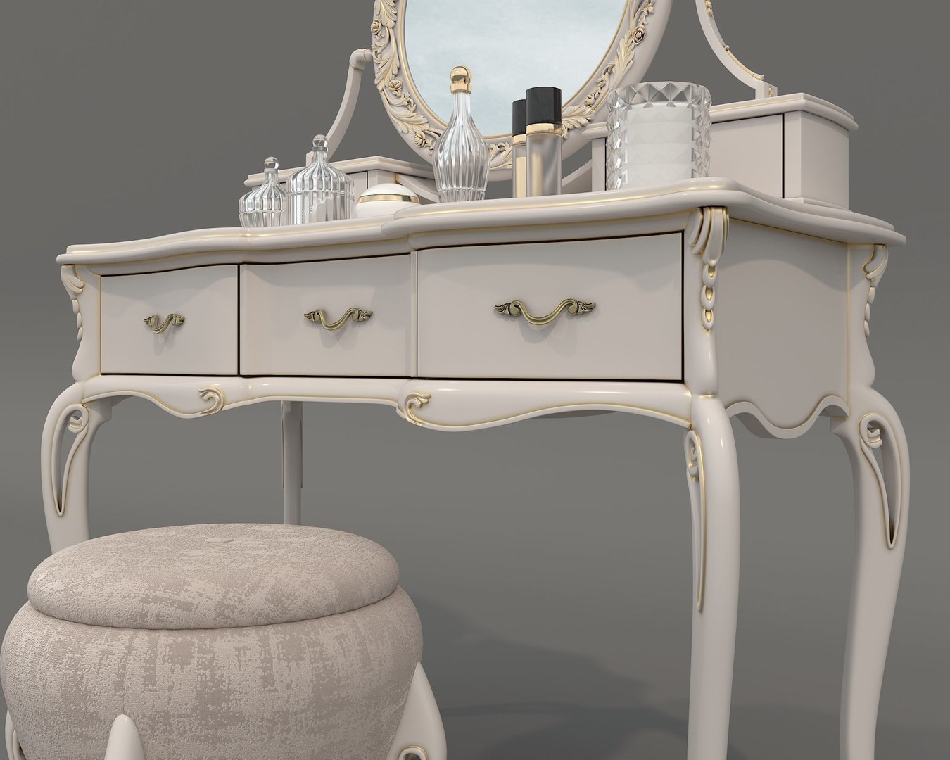 Classic European Style Dressing Table 23 3D - TurboSquid 2276720