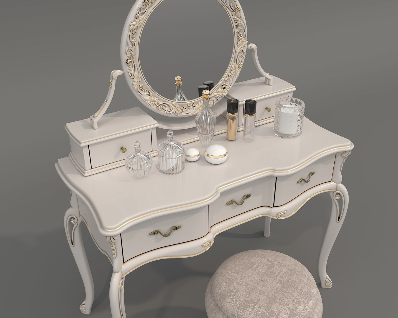 Classic European Style Dressing Table 23 3D - TurboSquid 2276720