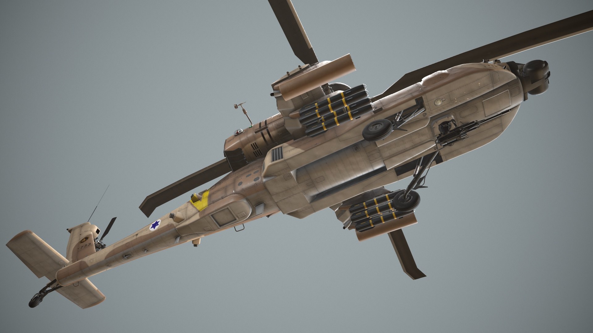 3D Apache AH-64D Israel Air Force Basic Animation Model - TurboSquid ...