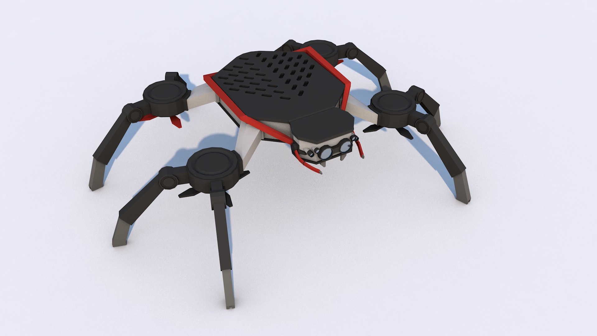 3D Skyrocket Spider Drone - Game Ready Model - TurboSquid 2228872