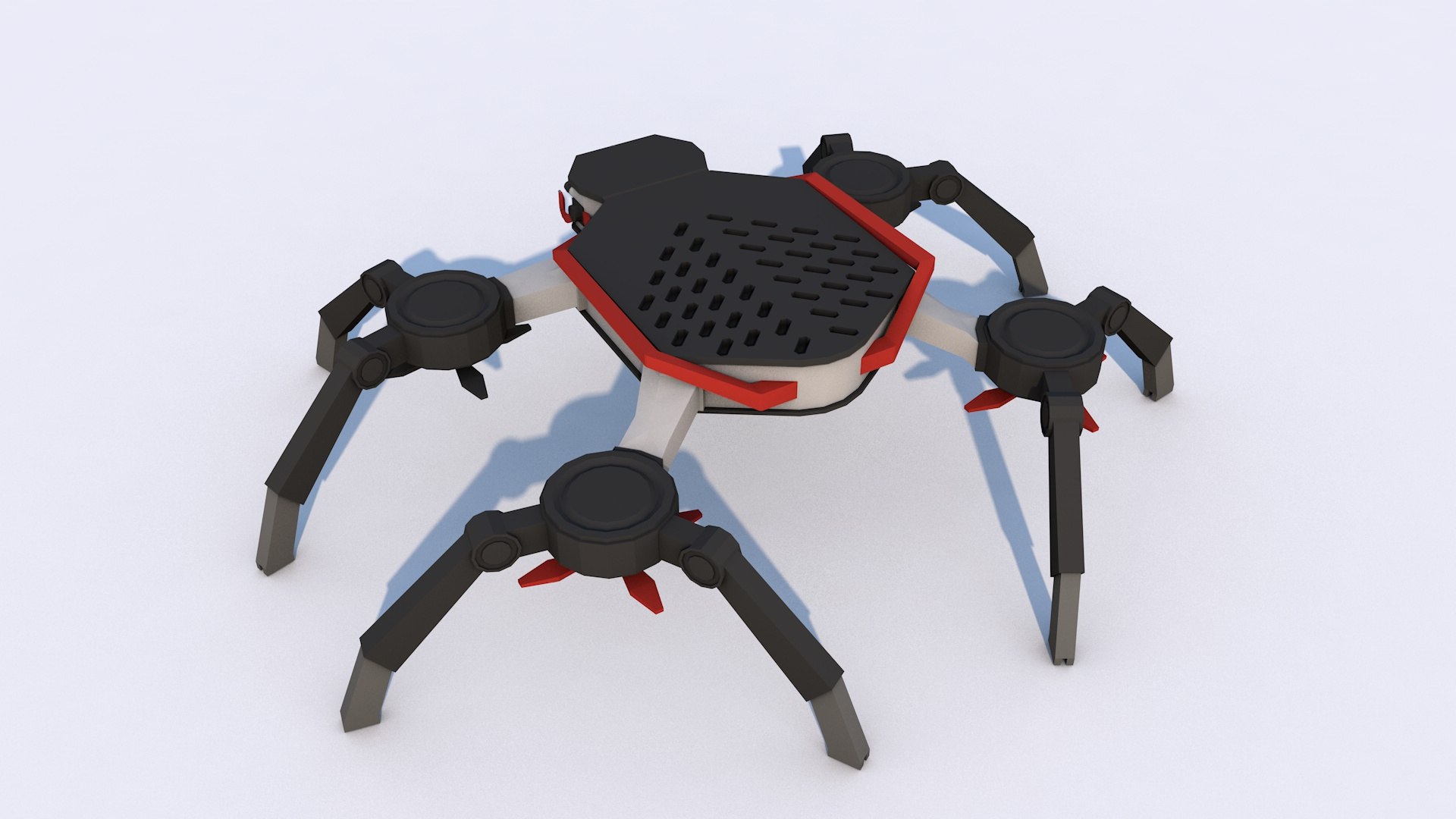 3D Skyrocket Spider Drone - Game Ready Model - TurboSquid 2228872