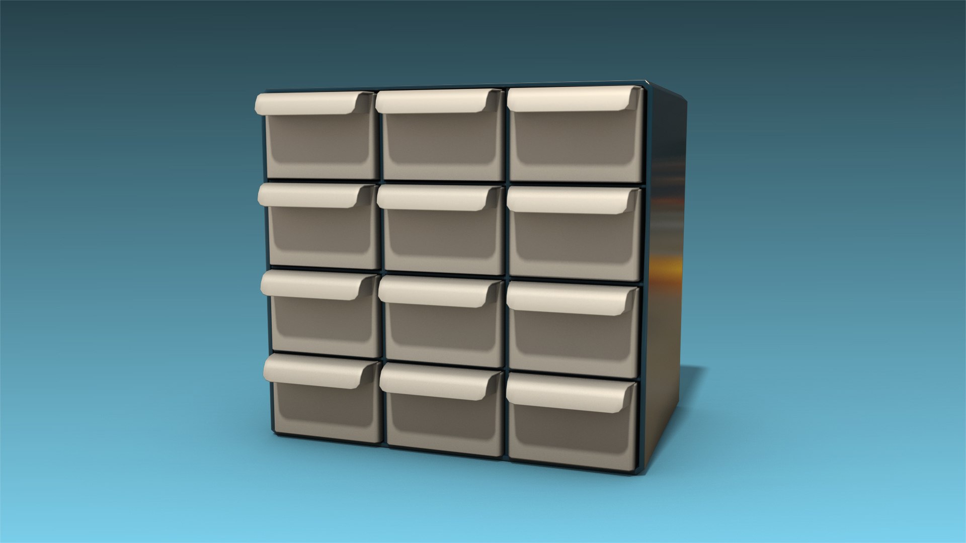 Low-poly storage cabinet drawers 3D model - TurboSquid 1643001