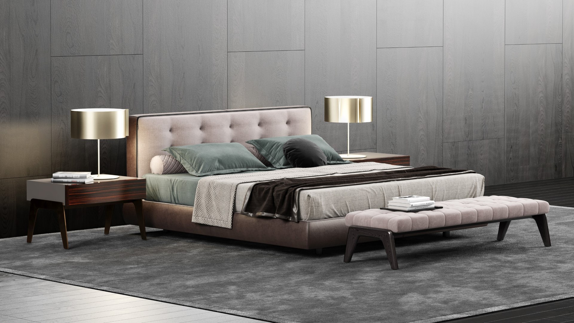3D Minotti Bedford Bed - TurboSquid 1257755