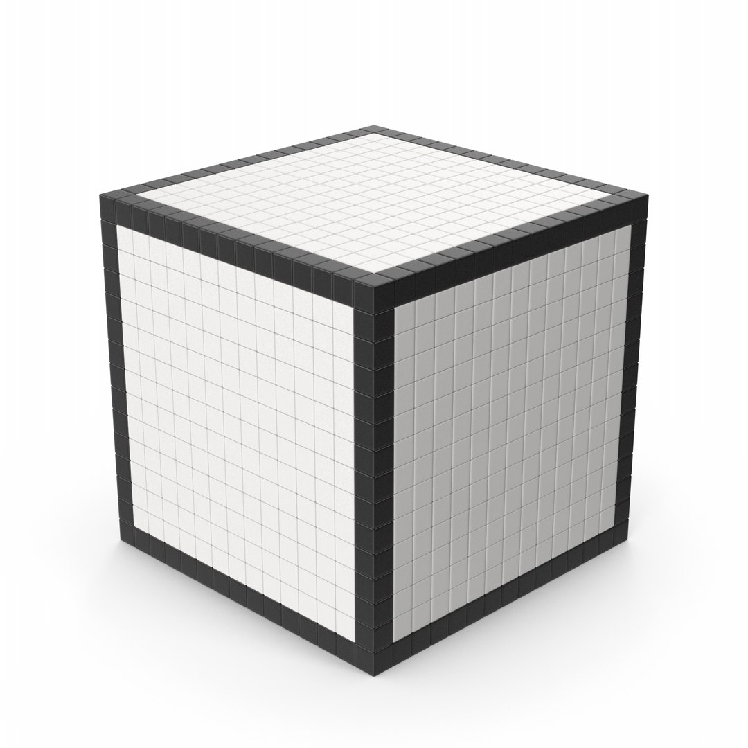 3D Puzzle Cube Black White - TurboSquid 2229062
