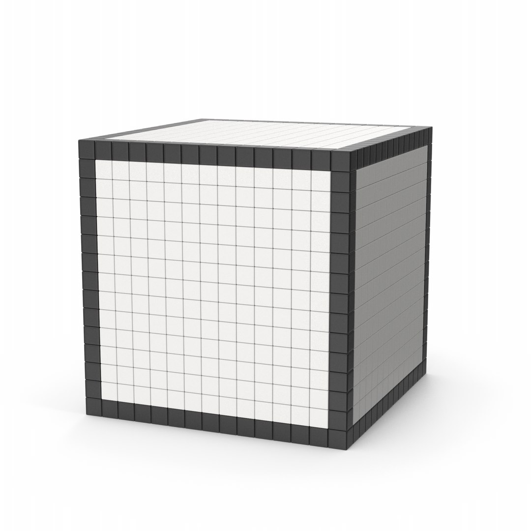 3D Puzzle Cube Black White - TurboSquid 2229062