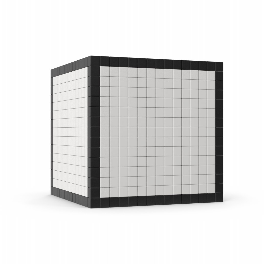 3D Puzzle Cube Black White - TurboSquid 2229062