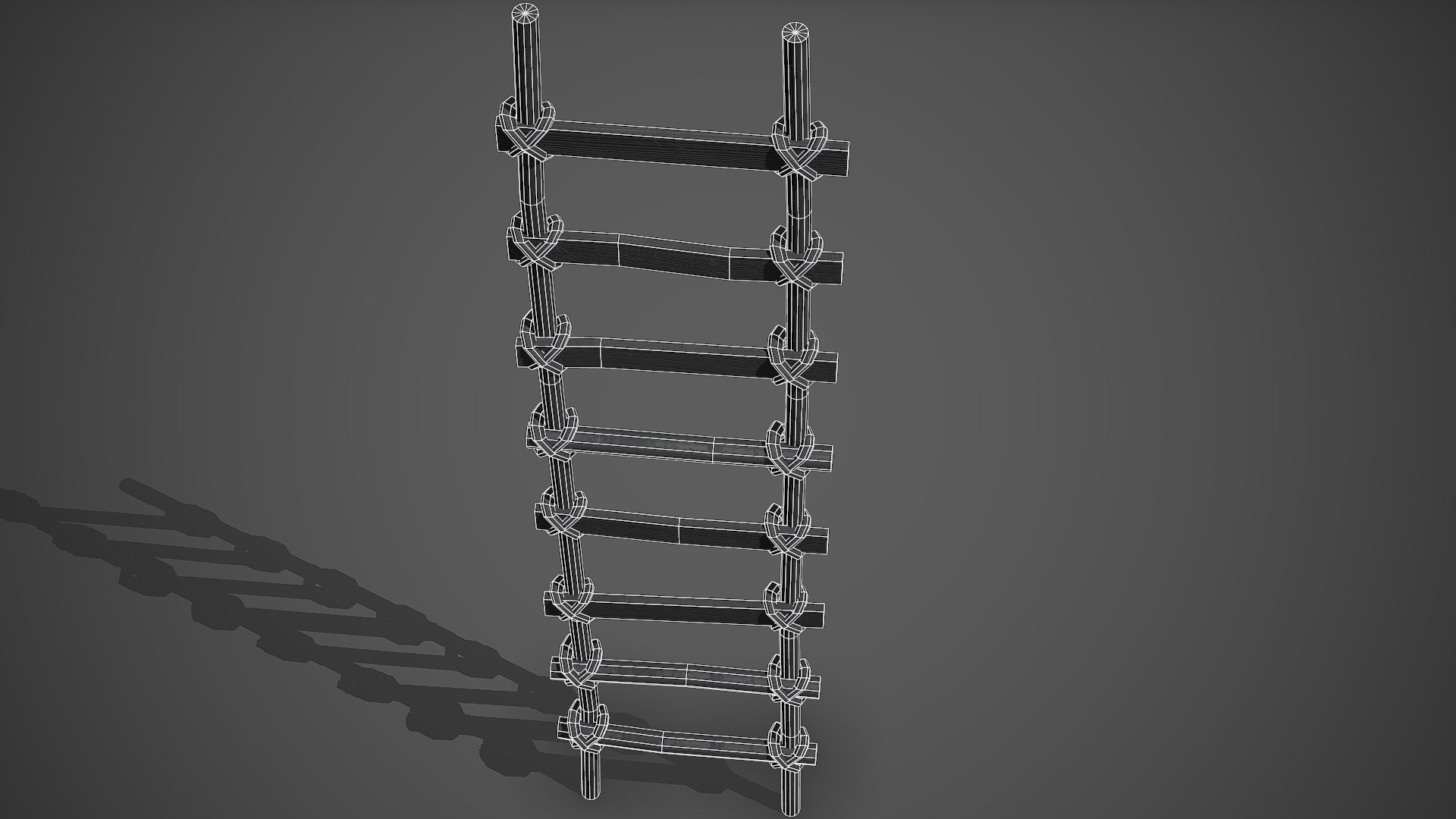 3D Wooden Ladder PBR Game Ready - TurboSquid 1763717