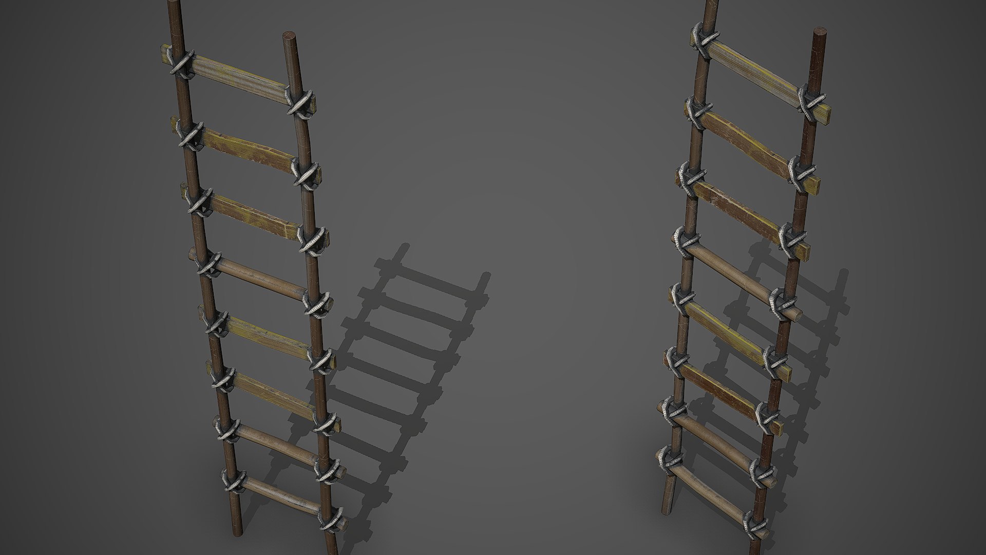 3D Wooden Ladder PBR Game Ready - TurboSquid 1763717