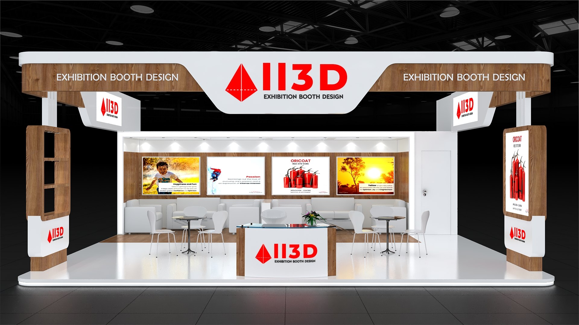 3D Exhibition Stand Stall Three Side Open 8X7 - TurboSquid 2162892