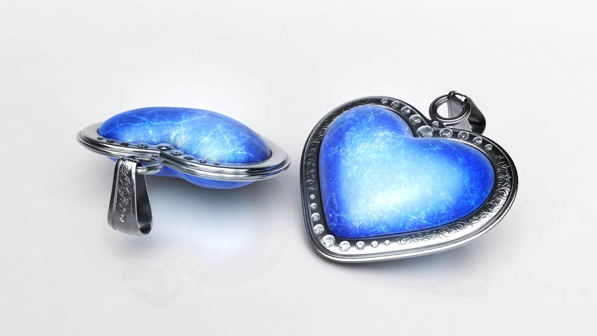 3d Heart Jewel Model