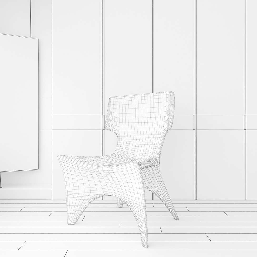 NOTRE MONDE Modern Glass Chair 3D Model - TurboSquid 2061373