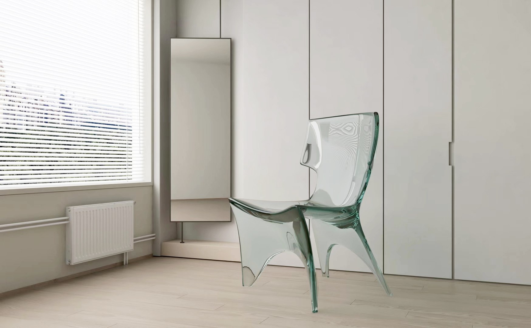 NOTRE MONDE Modern Glass Chair 3D Model - TurboSquid 2061373