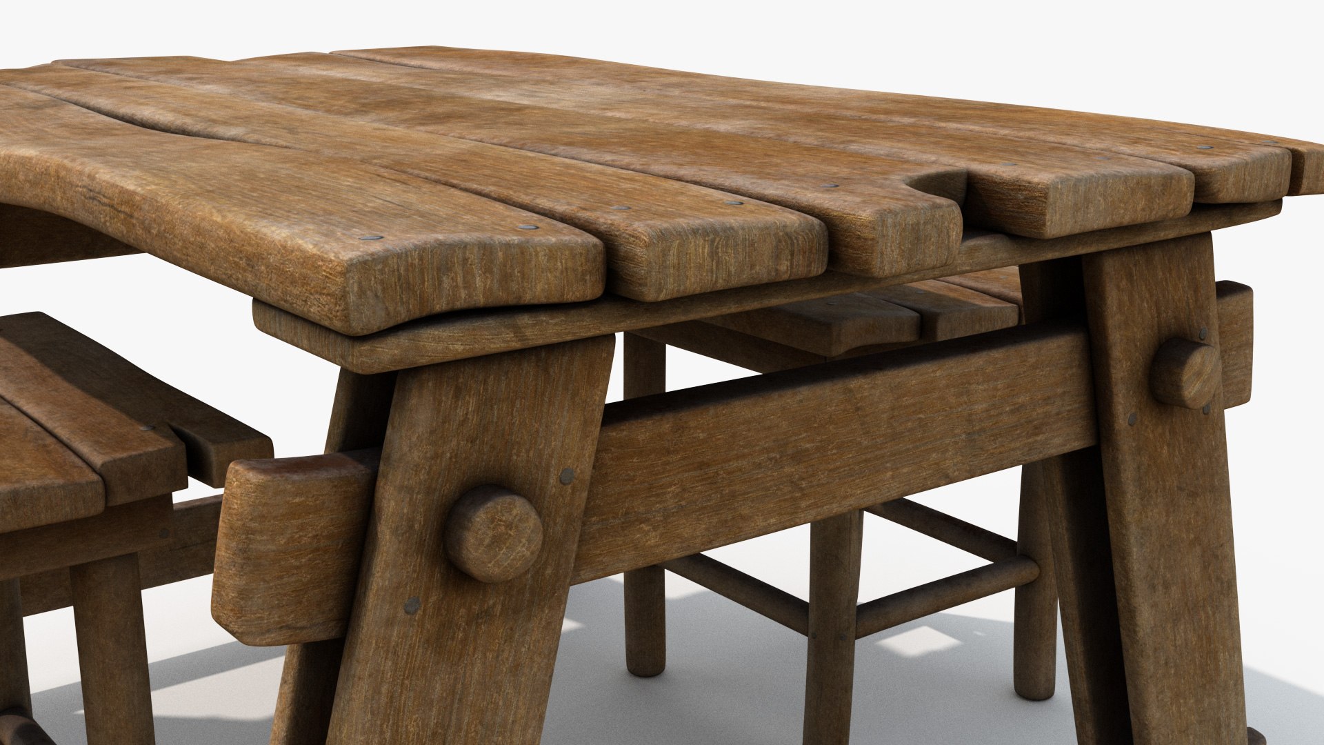 Medieval Table And Bench 3 - 8K PBR Textures Model - TurboSquid 2008587