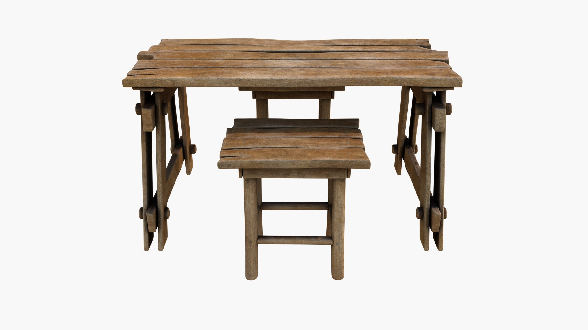 Medieval Table And Bench 3 - 8K PBR Textures Model - TurboSquid 2008587