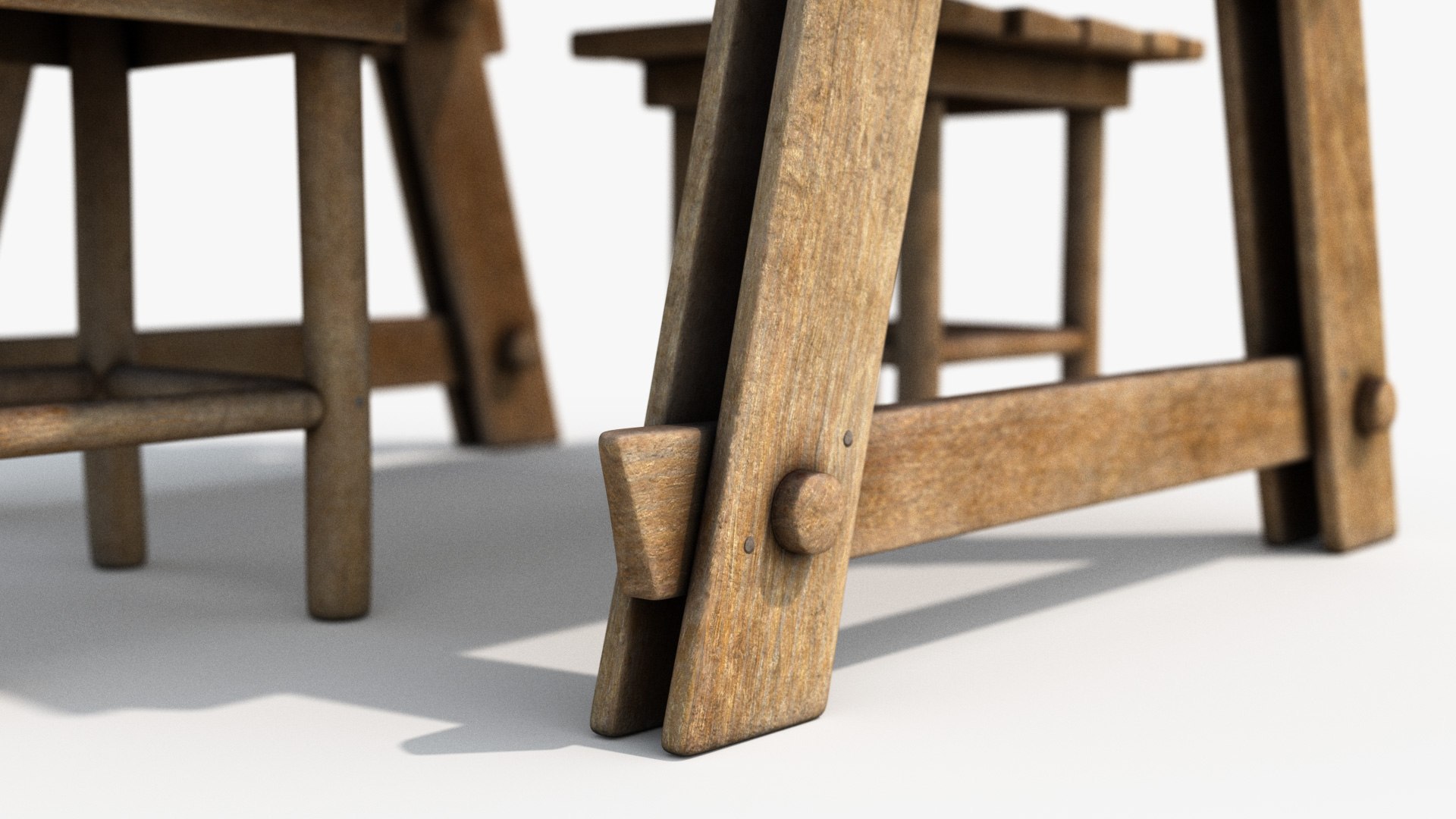 Medieval Table And Bench 3 - 8K PBR Textures Model - TurboSquid 2008587