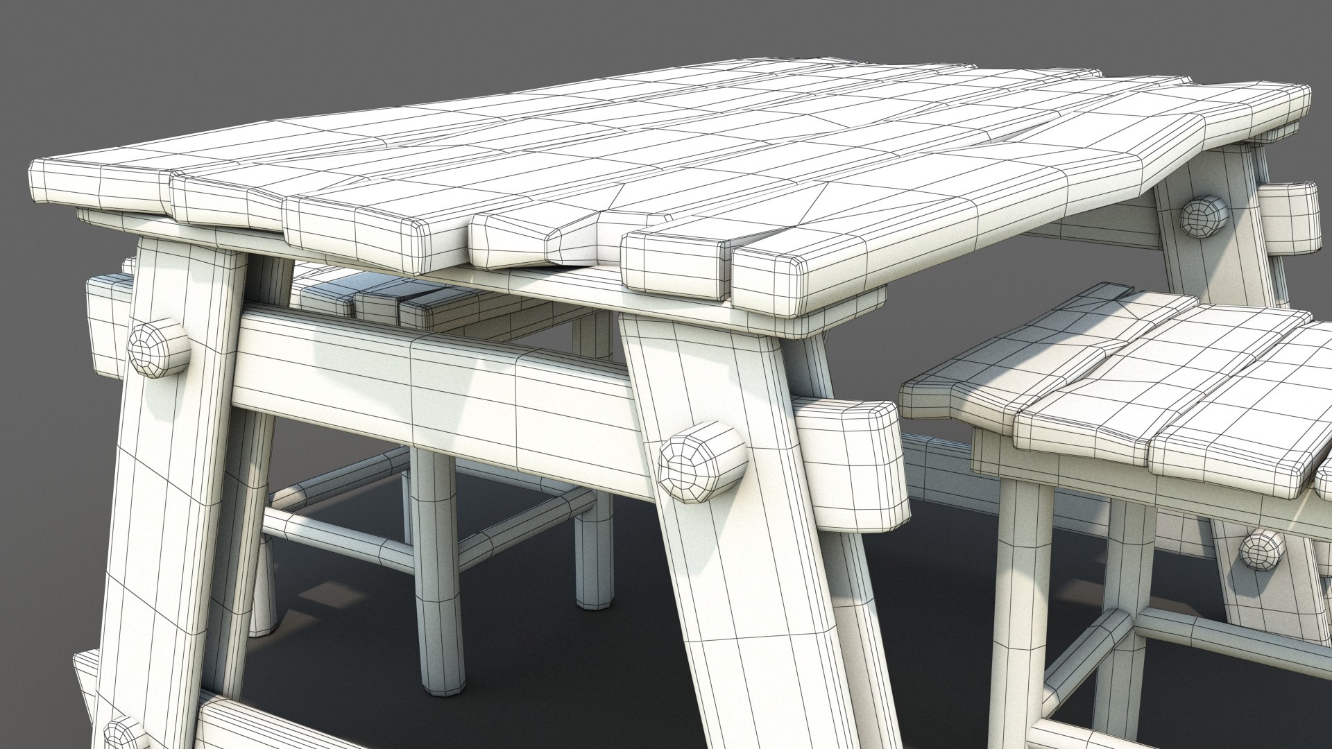 Medieval Table And Bench 3 - 8K PBR Textures Model - TurboSquid 2008587