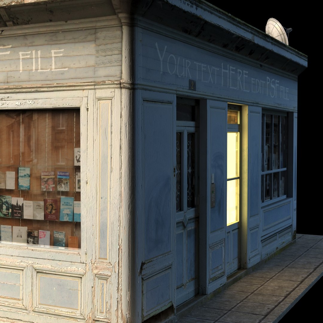 3d Model Small Store Building Roof