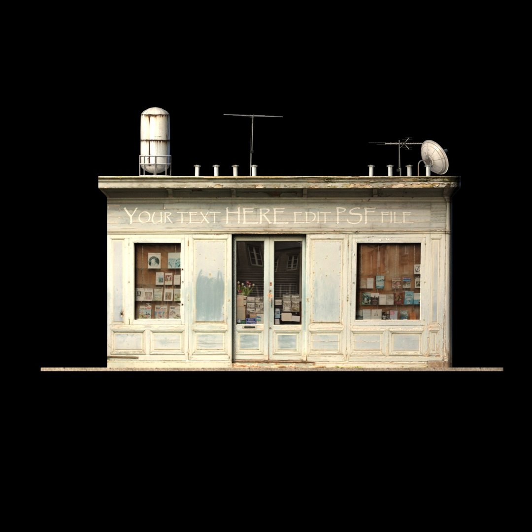 3d Model Small Store Building Roof