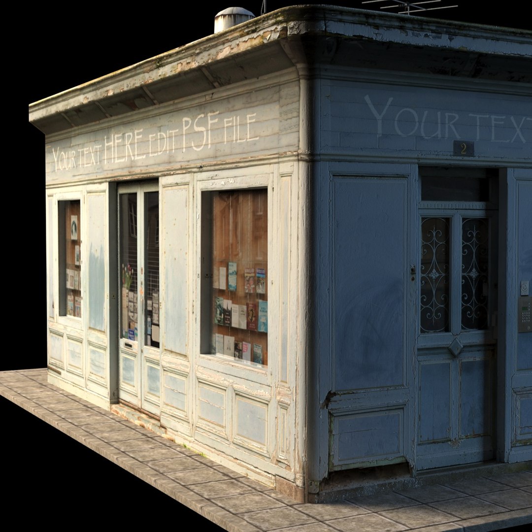 3d Model Small Store Building Roof