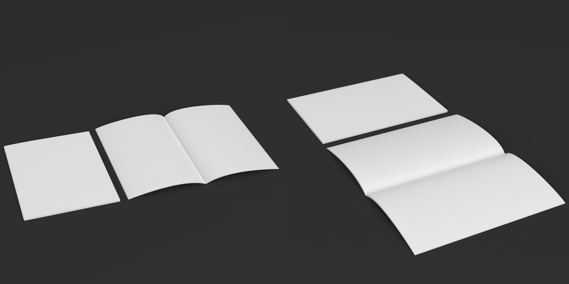 3D Brochure Mockups - TurboSquid 1485054