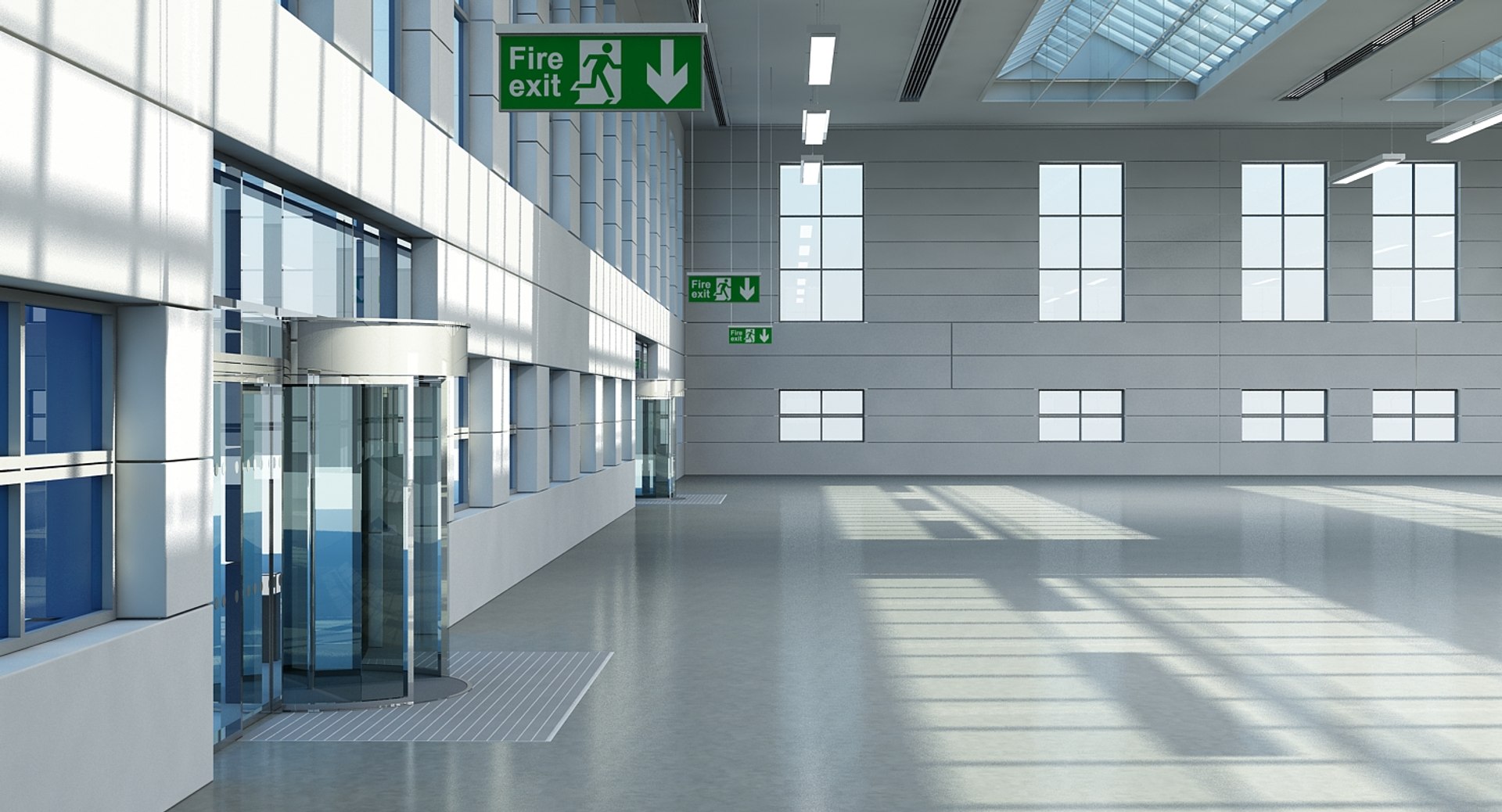 Large Architectural Interior Building 3d Obj