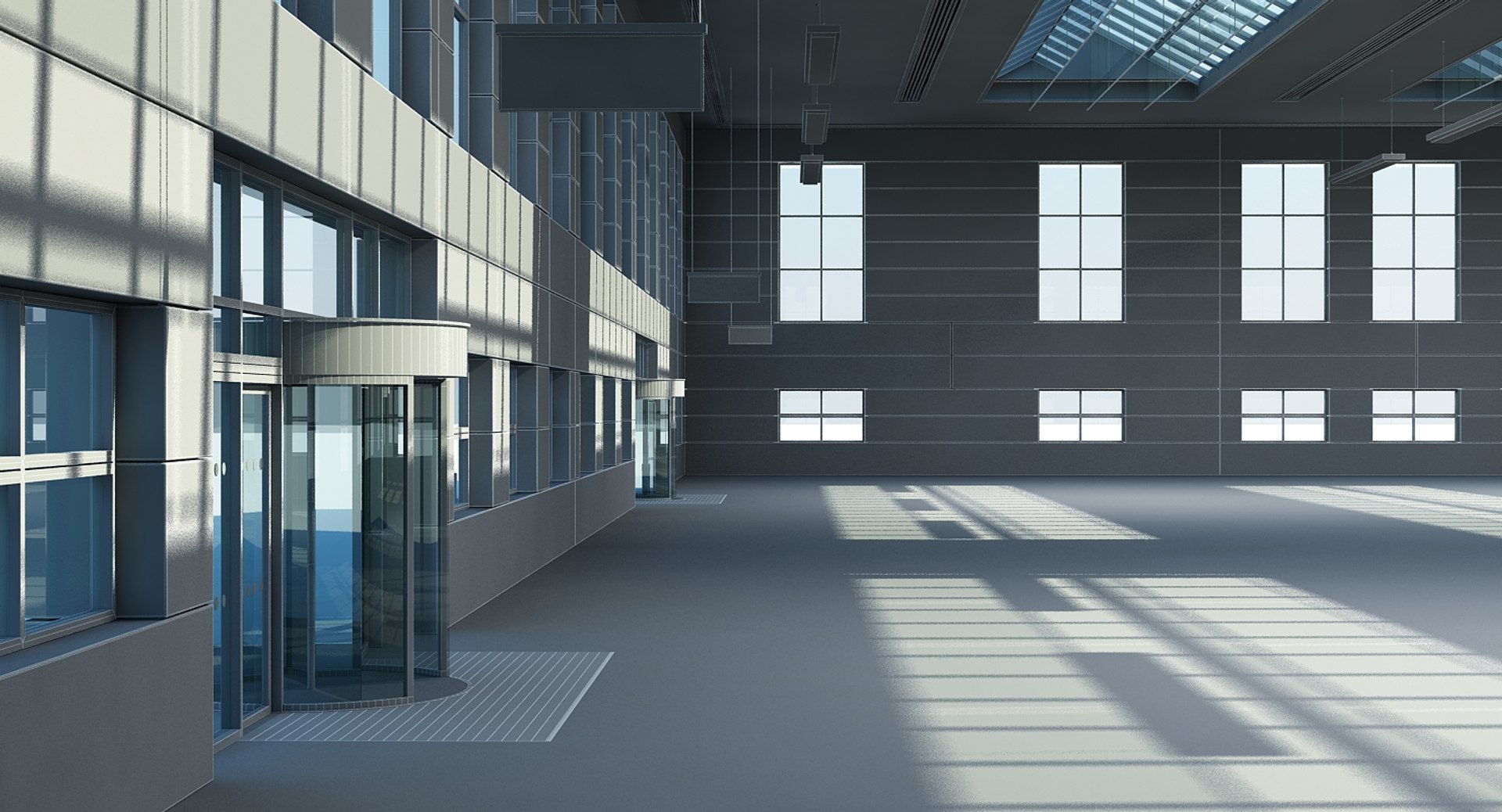 Large Architectural Interior Building 3d Obj