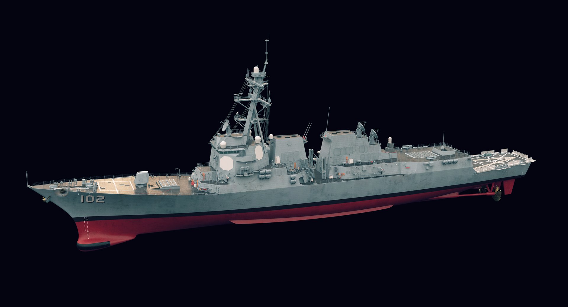 3d model uss sampson