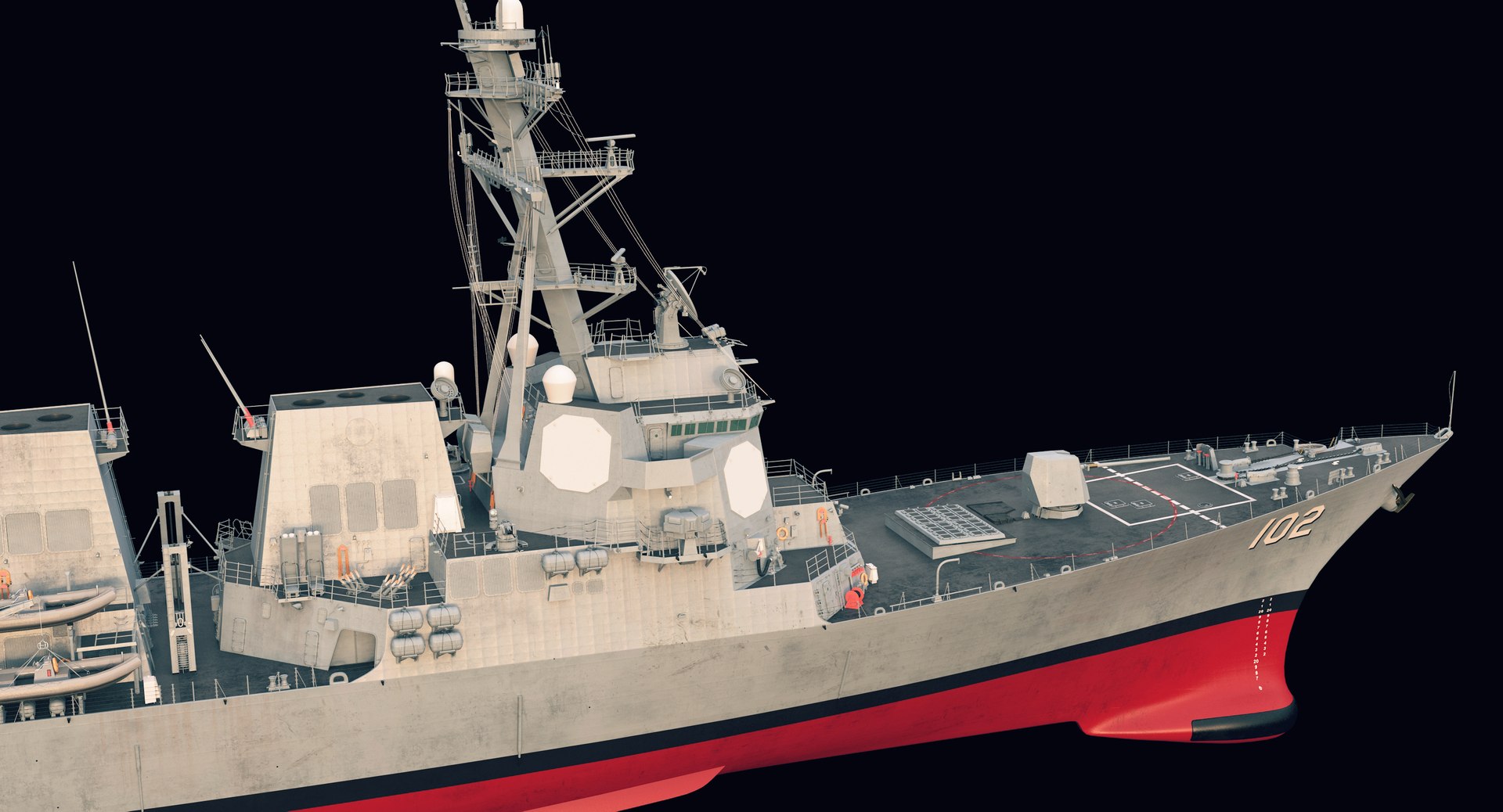 3d model uss sampson
