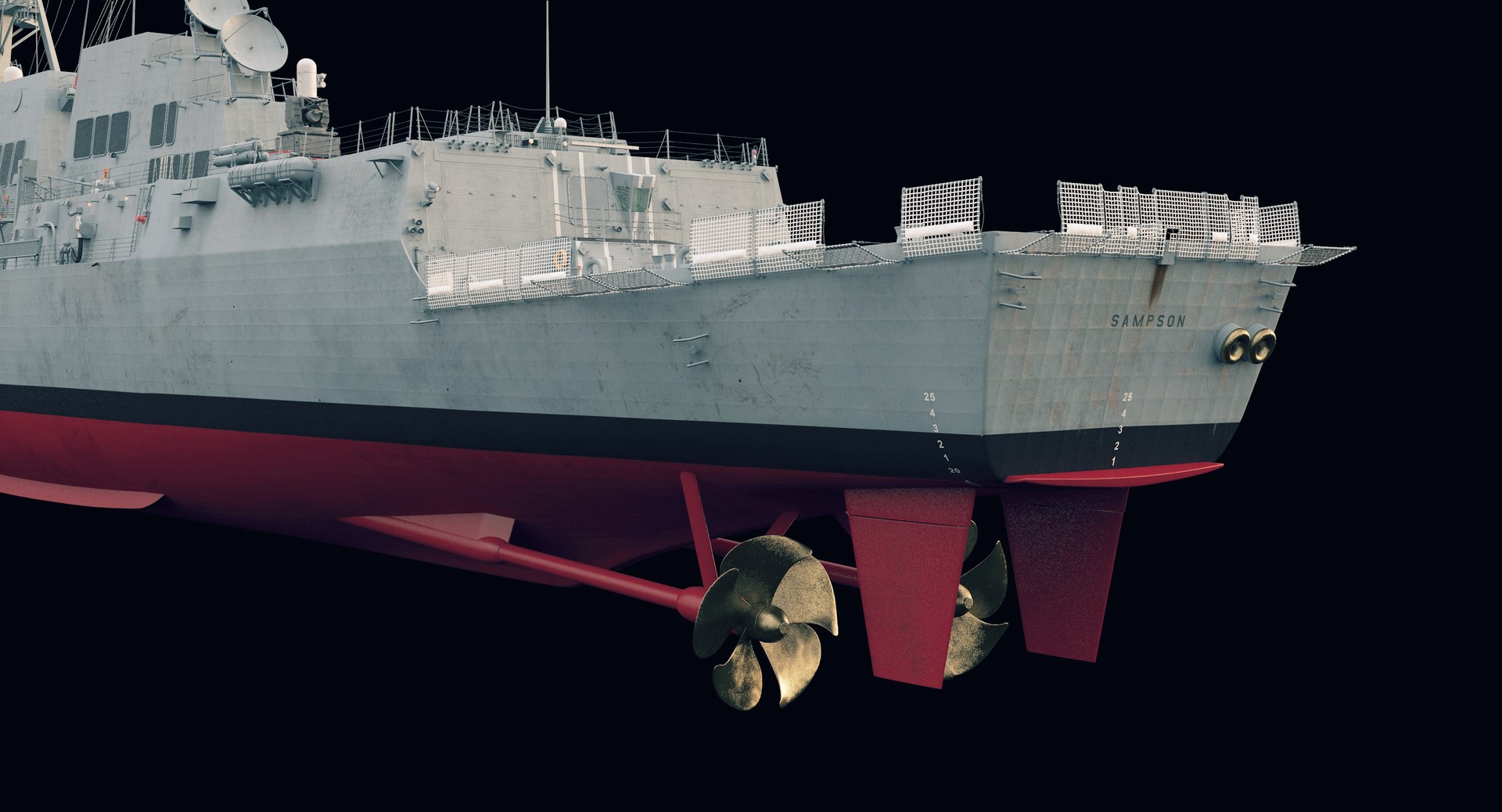 3d model uss sampson