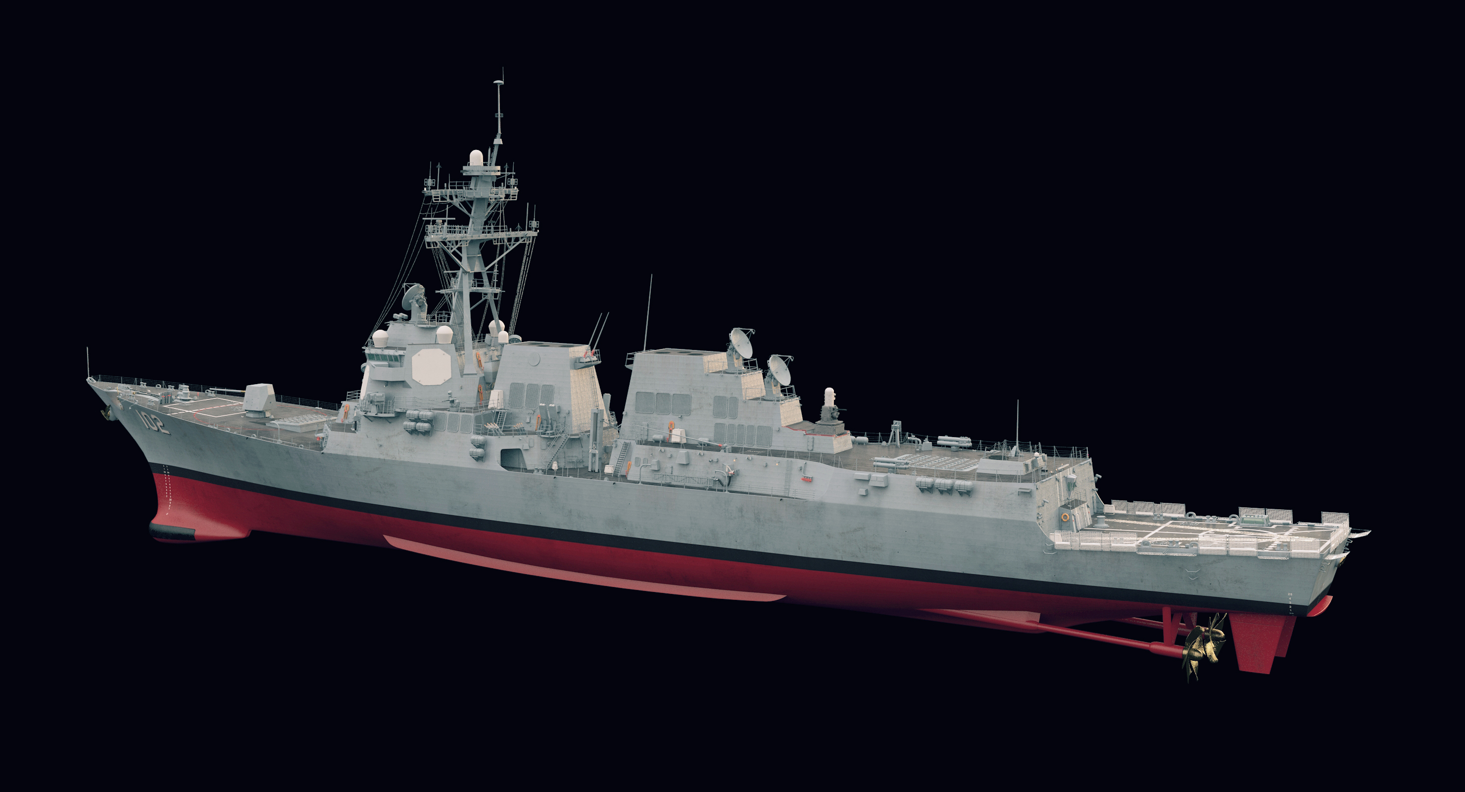 3d model uss sampson