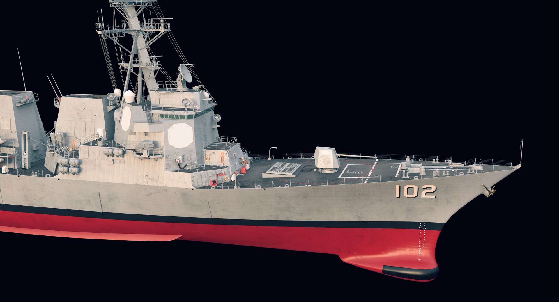 3d model uss sampson