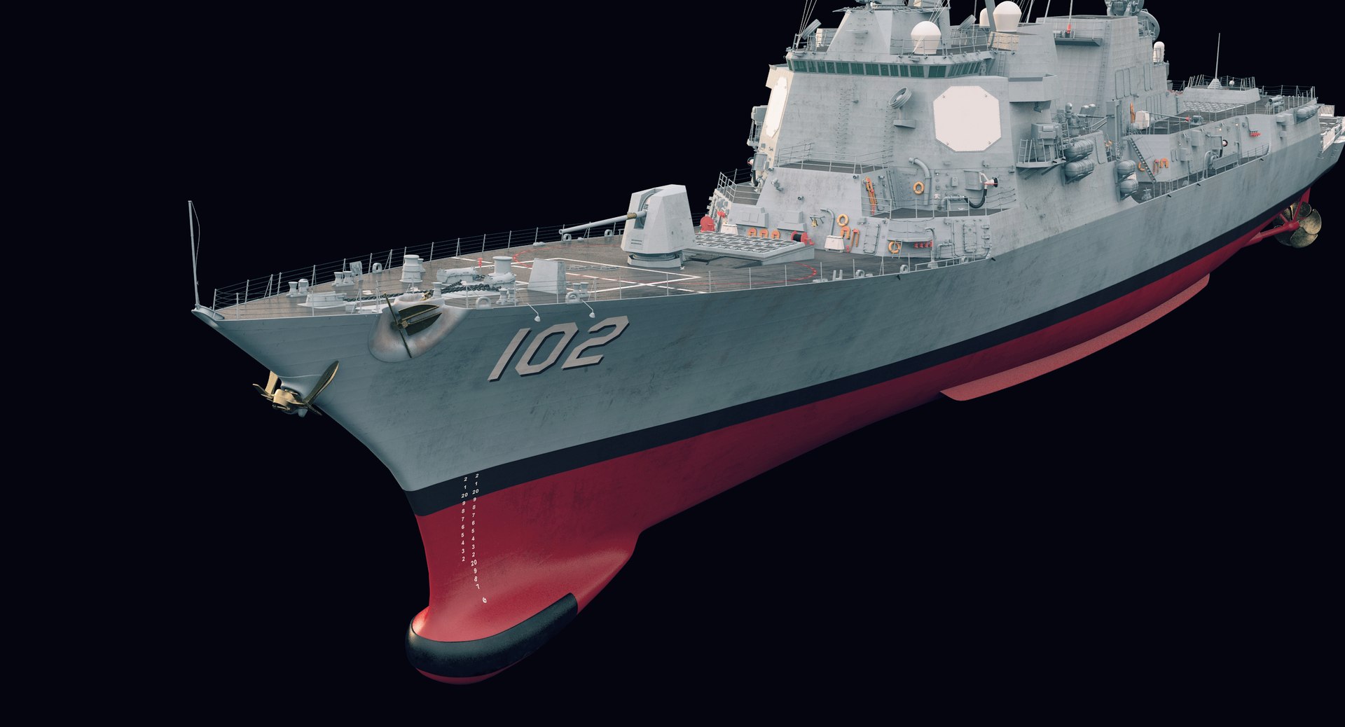 3d model uss sampson