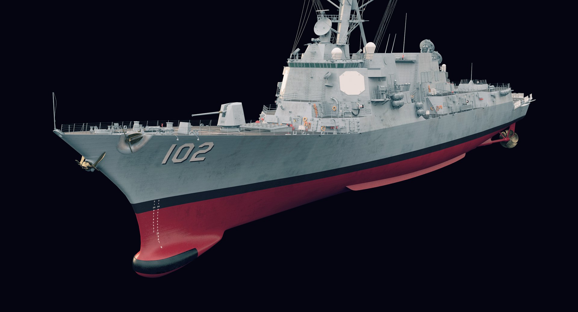3d model uss sampson