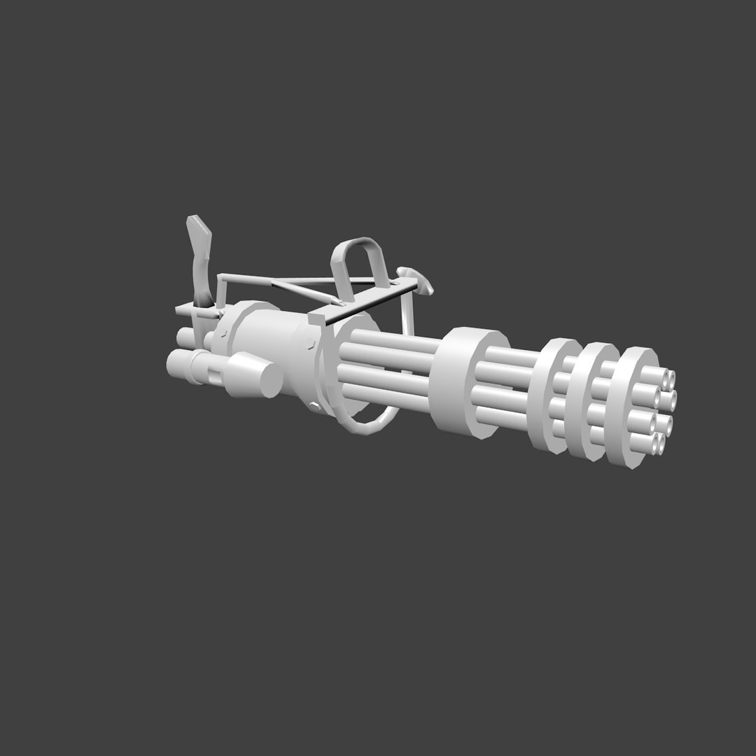 3D Model Multi Barrel Gun - TurboSquid 1352011