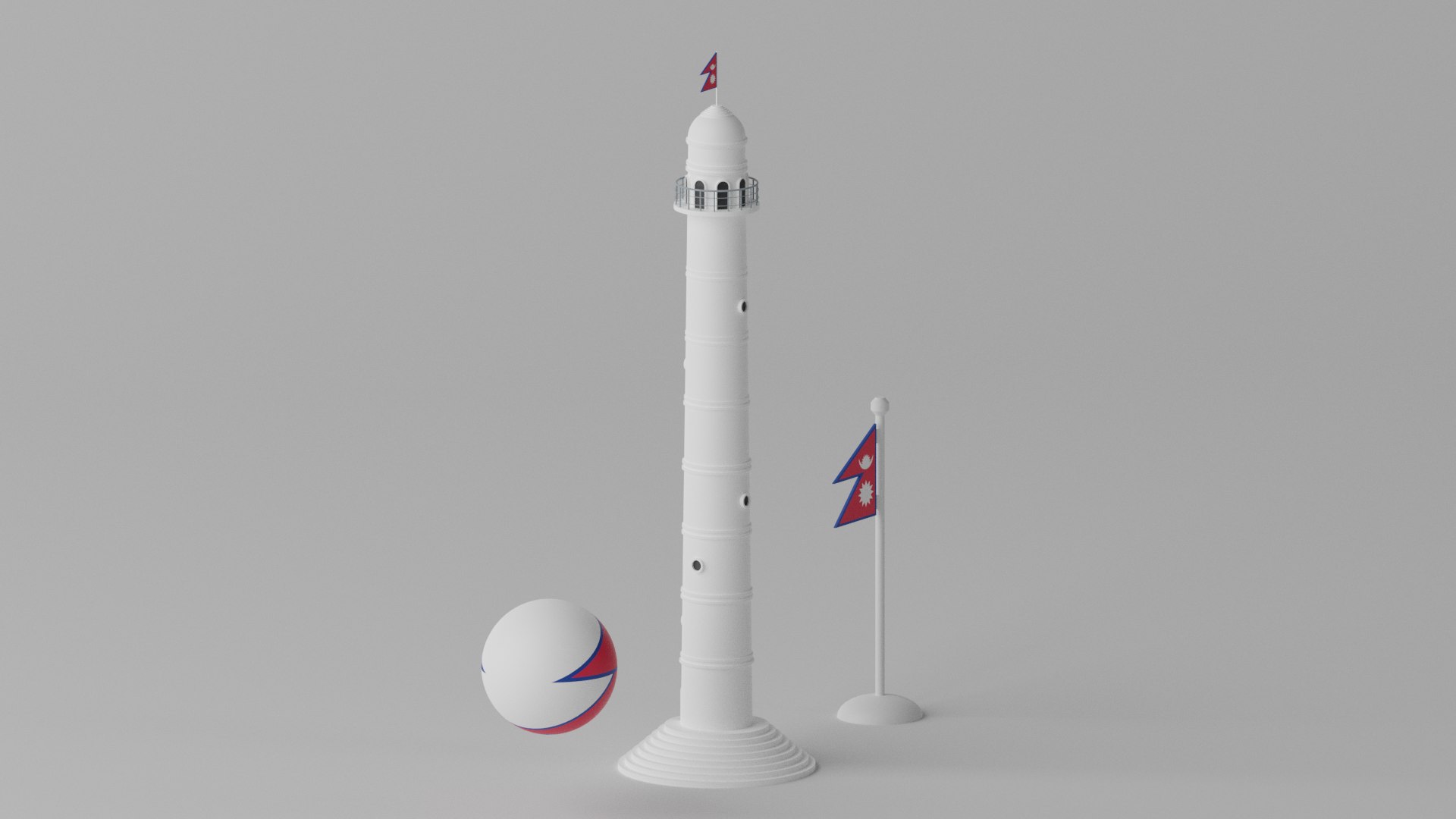 3D Dharahara Bhimsen Tower Nepal - TurboSquid 2211081