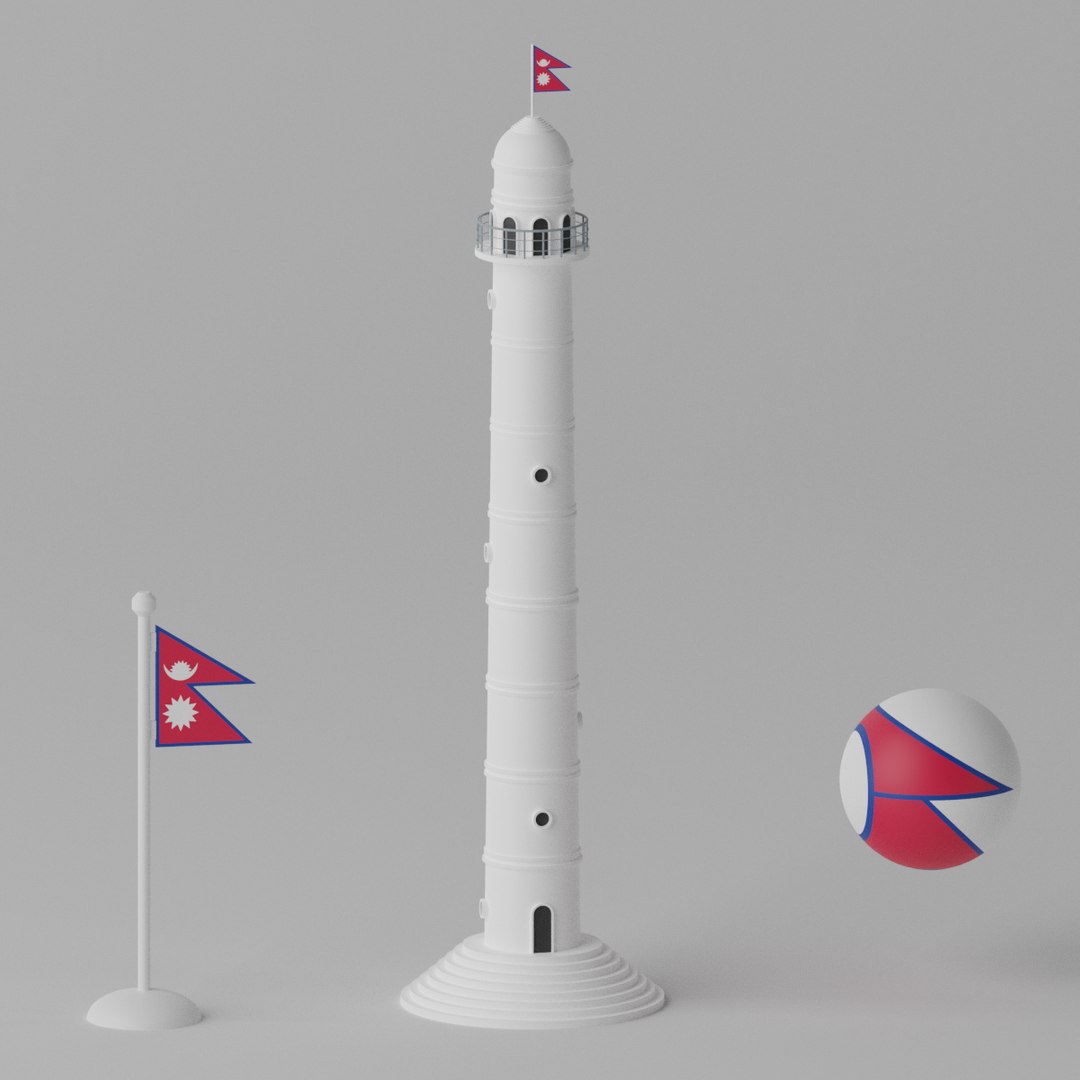 3D Dharahara Bhimsen Tower Nepal - TurboSquid 2211081