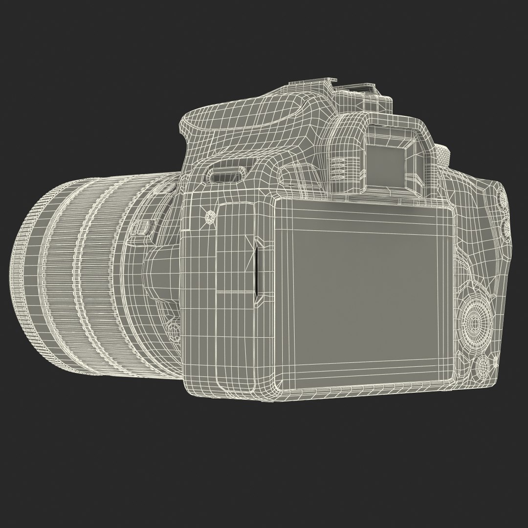 3d Canon Eos 100d Model