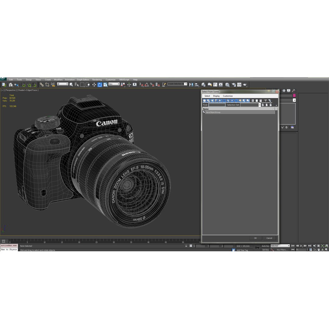 3d Canon Eos 100d Model