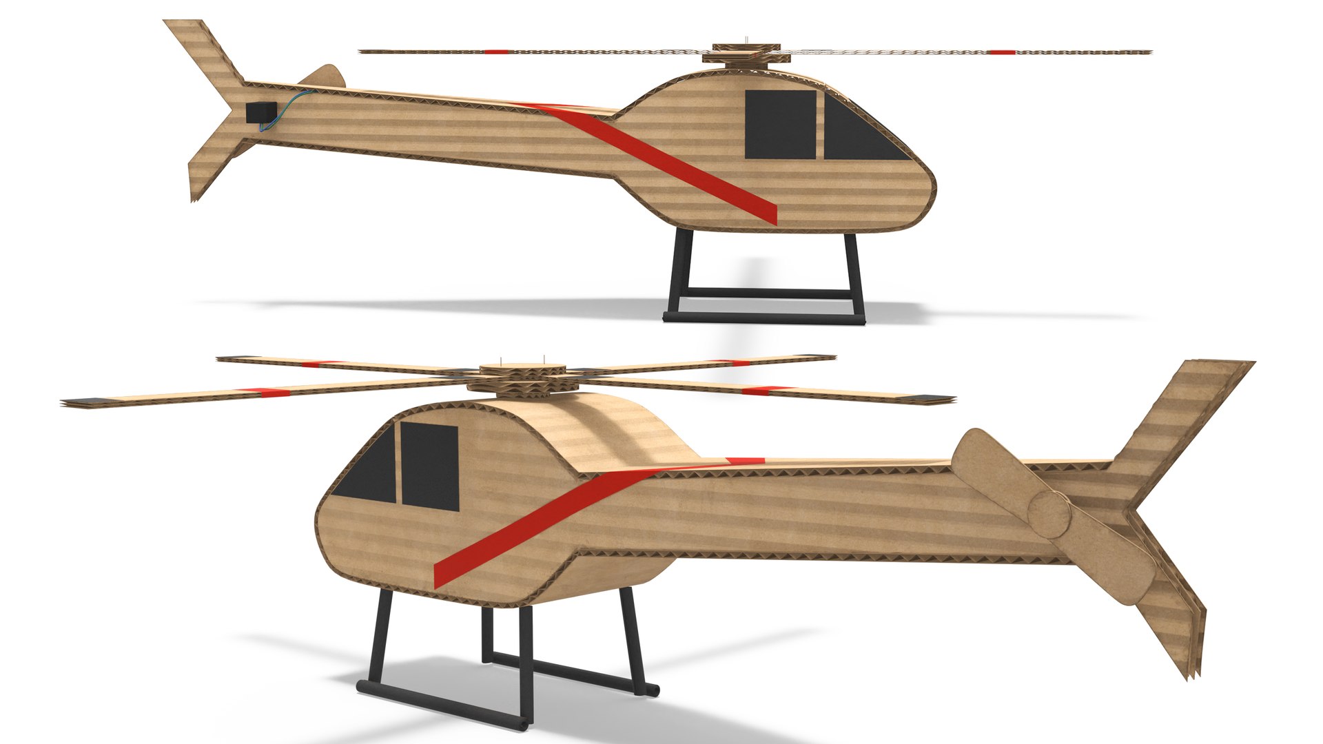 3D Model Cardboard Helicopter - TurboSquid 2217118