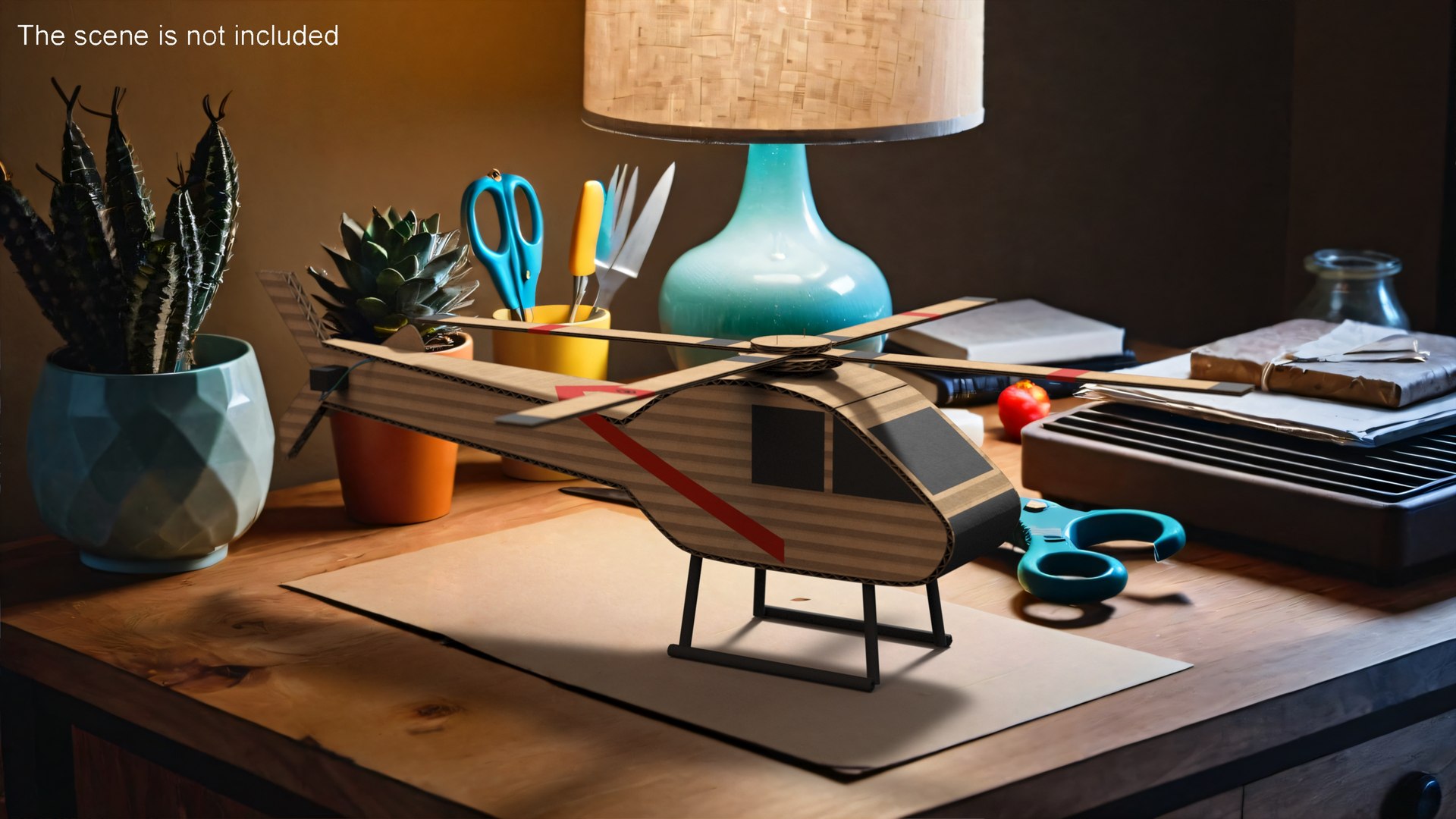 3D Model Cardboard Helicopter - TurboSquid 2217118