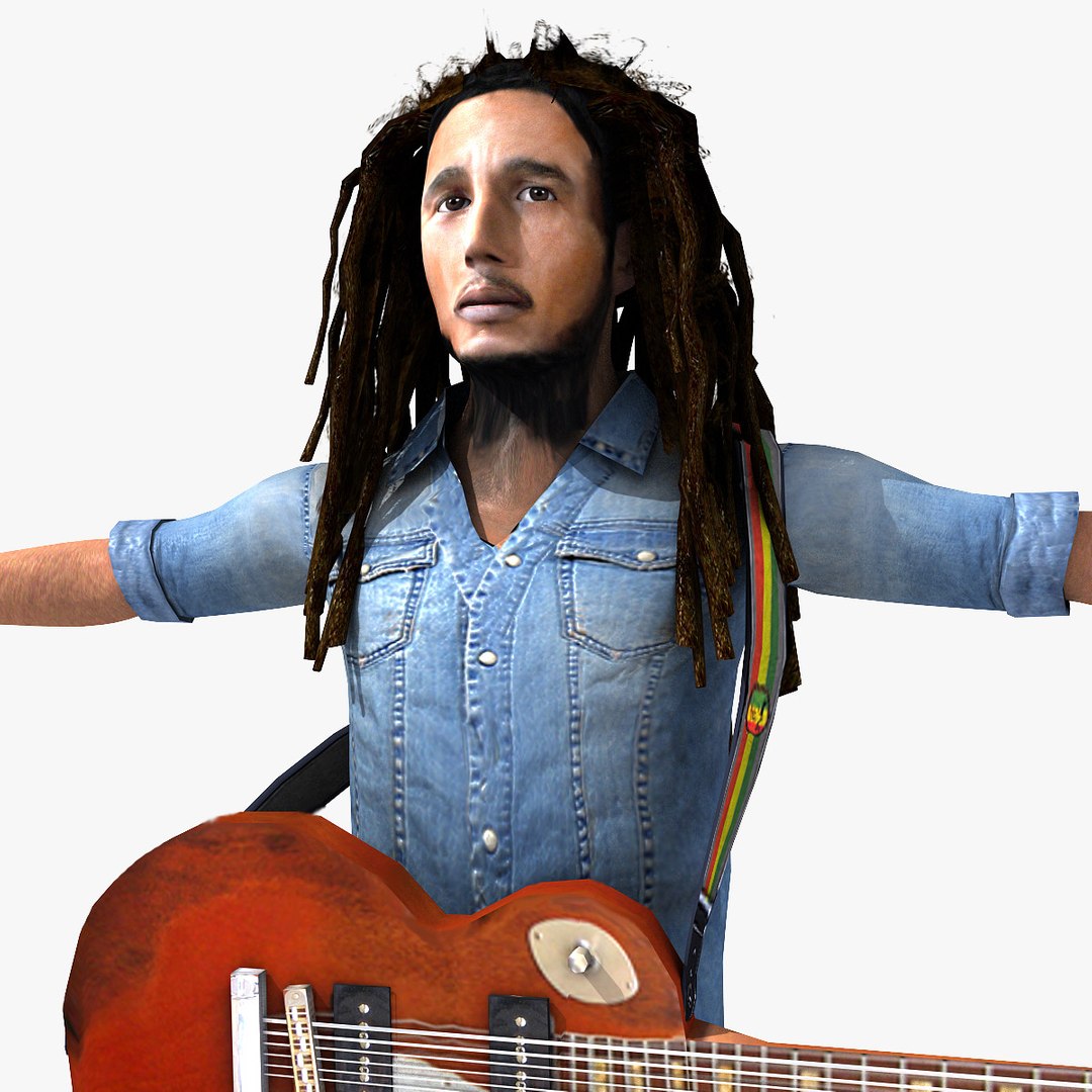 3d Rigged Bob Marley Model