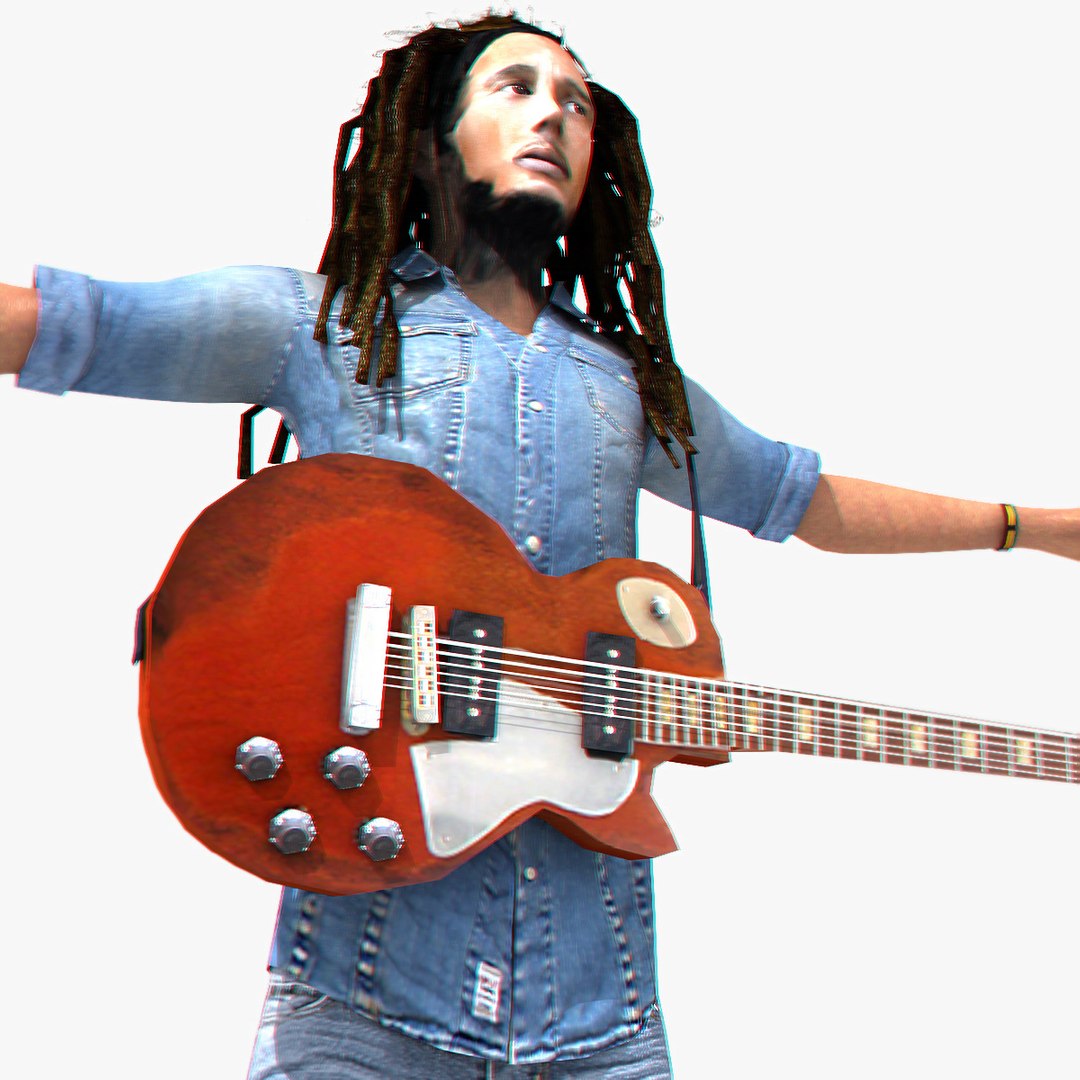 3d Rigged Bob Marley Model