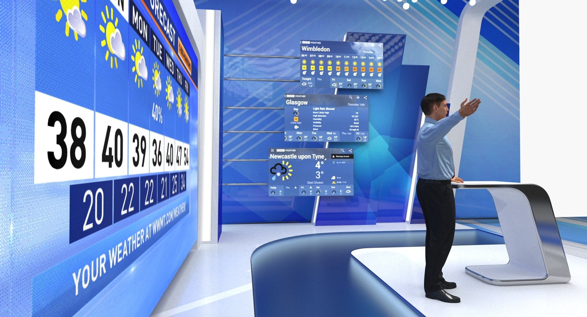 3D weather studio tv cameras - TurboSquid 1284636