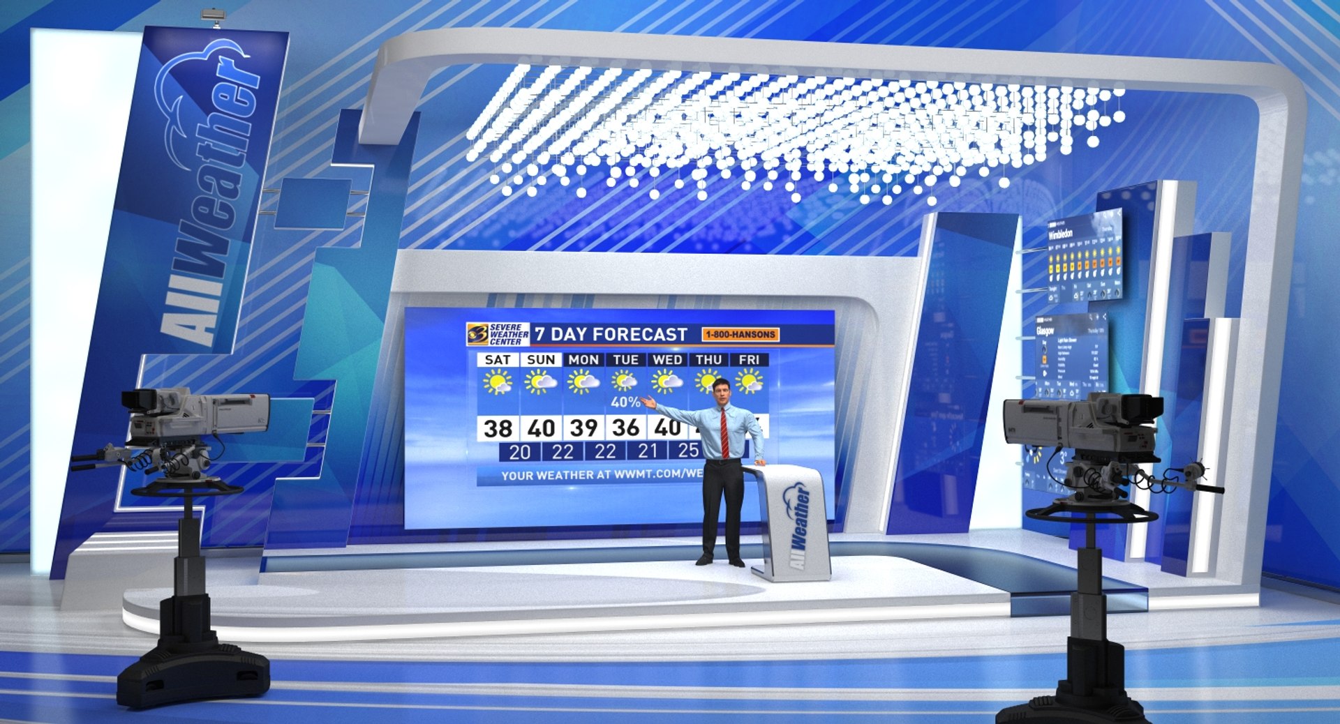 3D Weather Studio Tv Cameras - TurboSquid 1284636